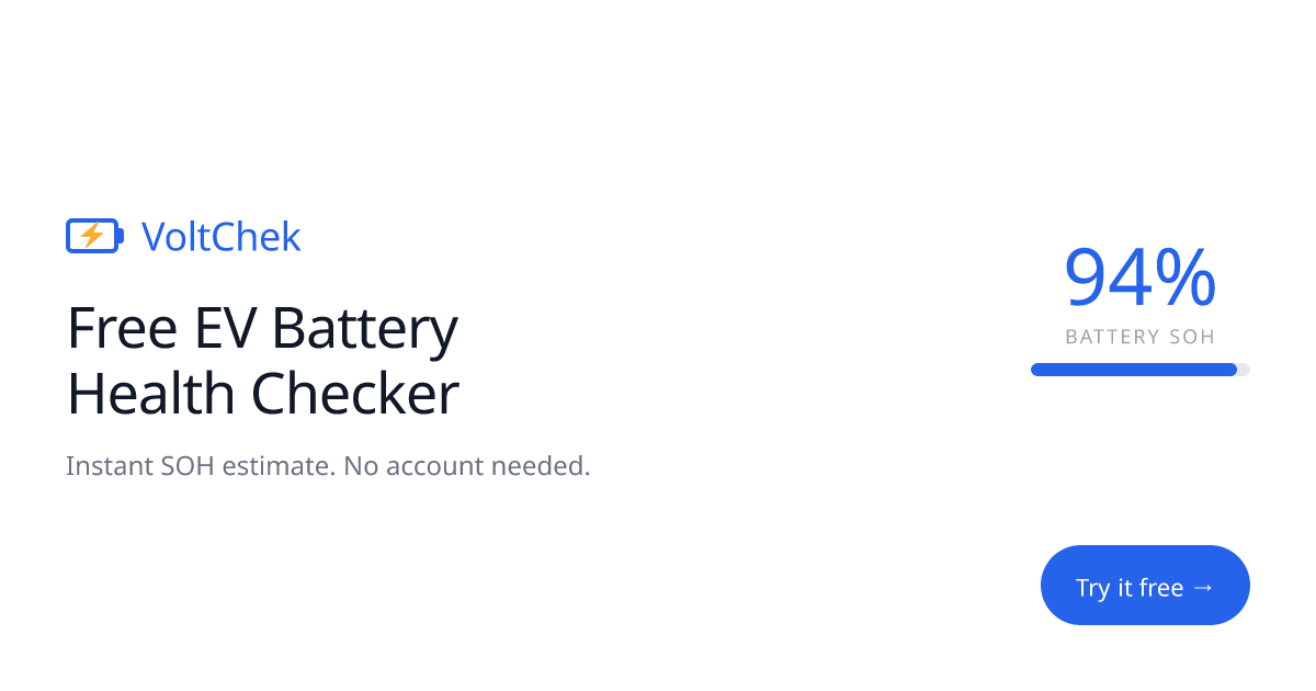EV Battery Health Check | VoltChek - Instant Battery Analysis